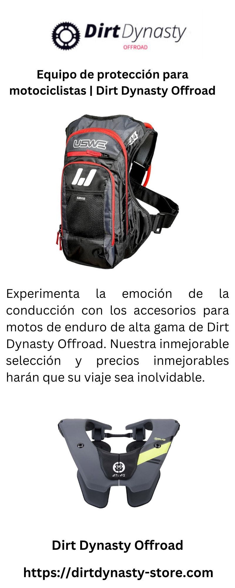 Equipo de protección para motociclistas | Dirt Dynasty Offroad ...