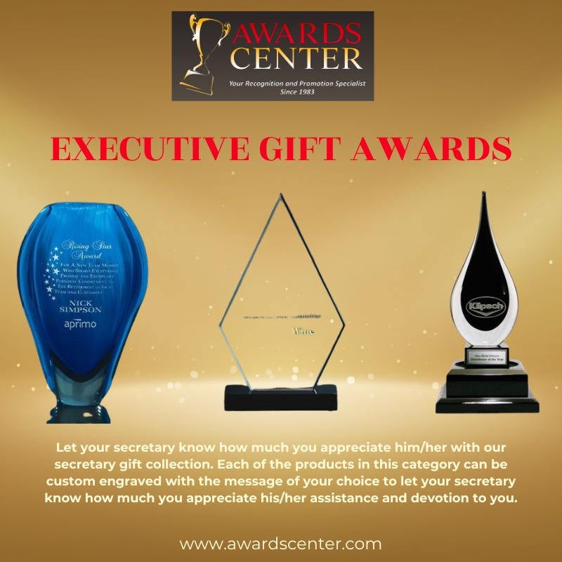 Secretary Gift Awards - Awards Center - Medium