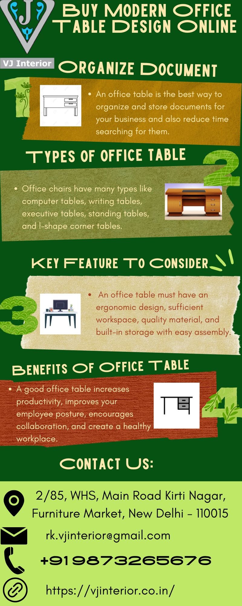 BUY MODERN OFFICE TABLE DESIGN ONLINE - George Smith - Medium