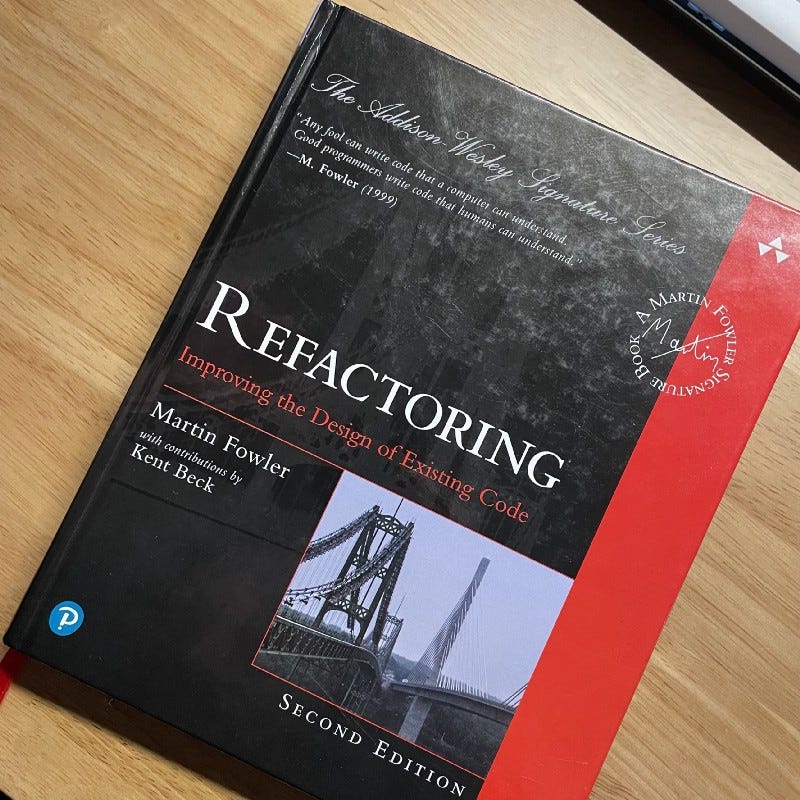 리팩터링의 교본 Refactoring — Martin Fowler | by JUNHYUK CHOI | Medium