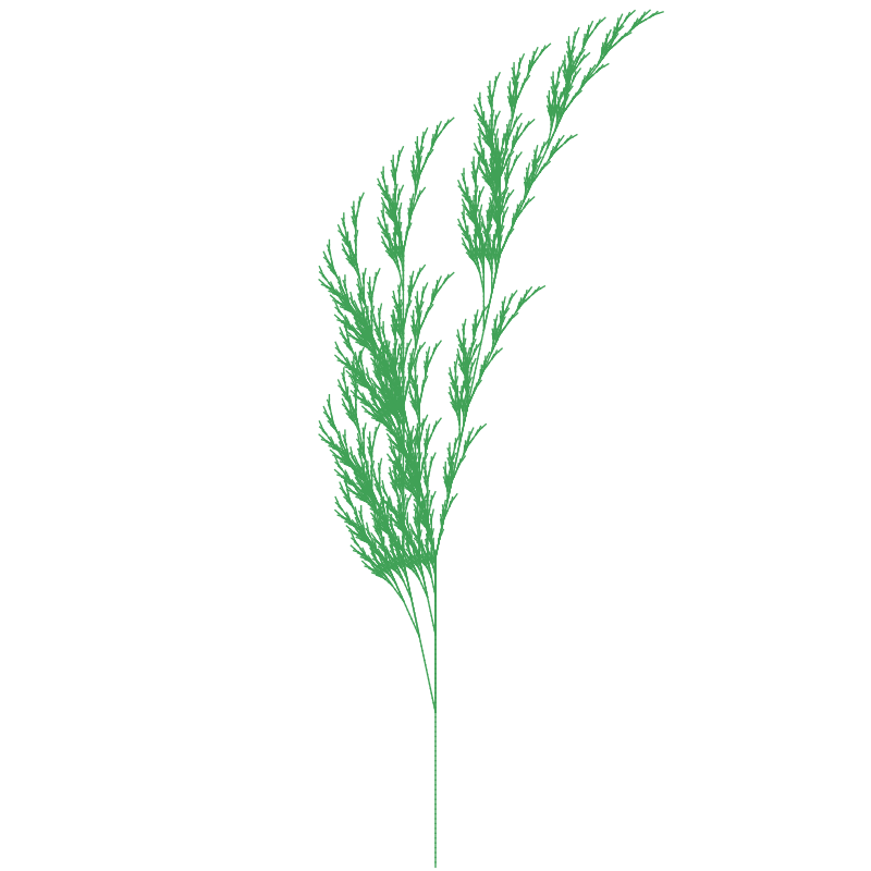 Fractal trees and ferns using L Systems | by Martin McBride | Graphic maths | Medium