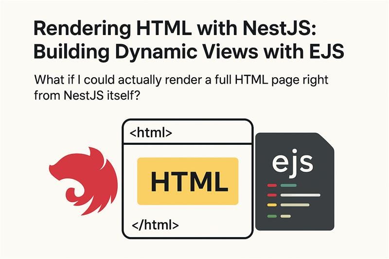 Rendering HTML with NestJS: Building Dynamic Views with EJS | by Silversky Technology | Medium