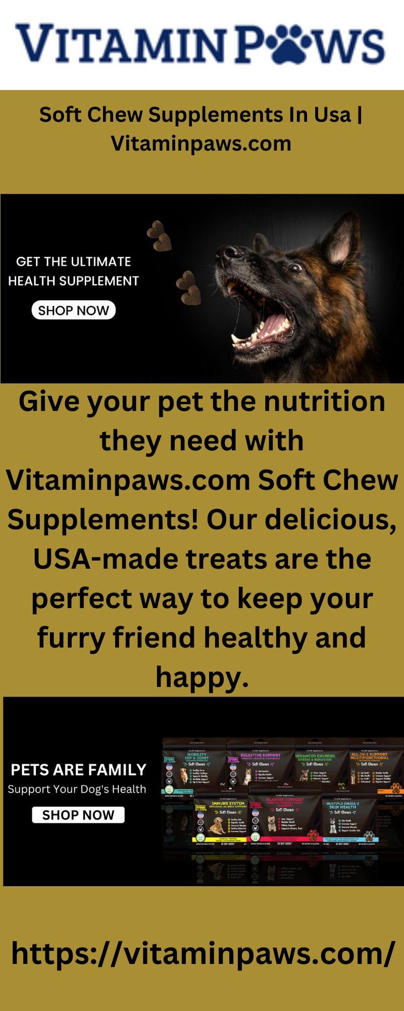 Soft Chew Supplements In Usa | Vitaminpaws.com - Vitamin Paws - Medium