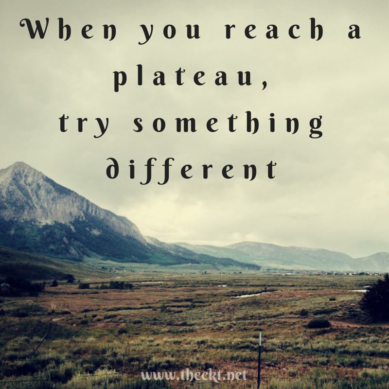When you reach a plateau, try something different | by The Cocoknot ...