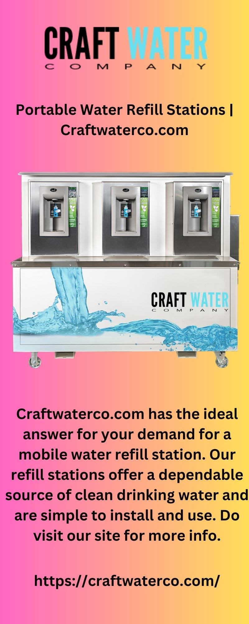 Portable Water Refill Stations | Craftwaterco.com - craftwater - Medium