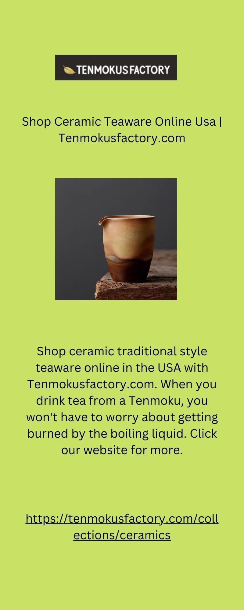 Shop Ceramic Teaware Online Usa | Tenmokusfactory.com - tenmokus factory - Medium