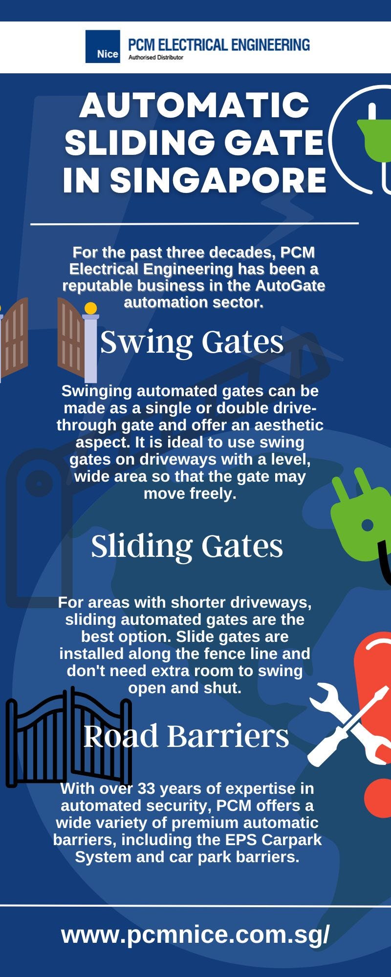 Automatic Sliding Gate in Singapore - PCM Electrical Engineering - Medium