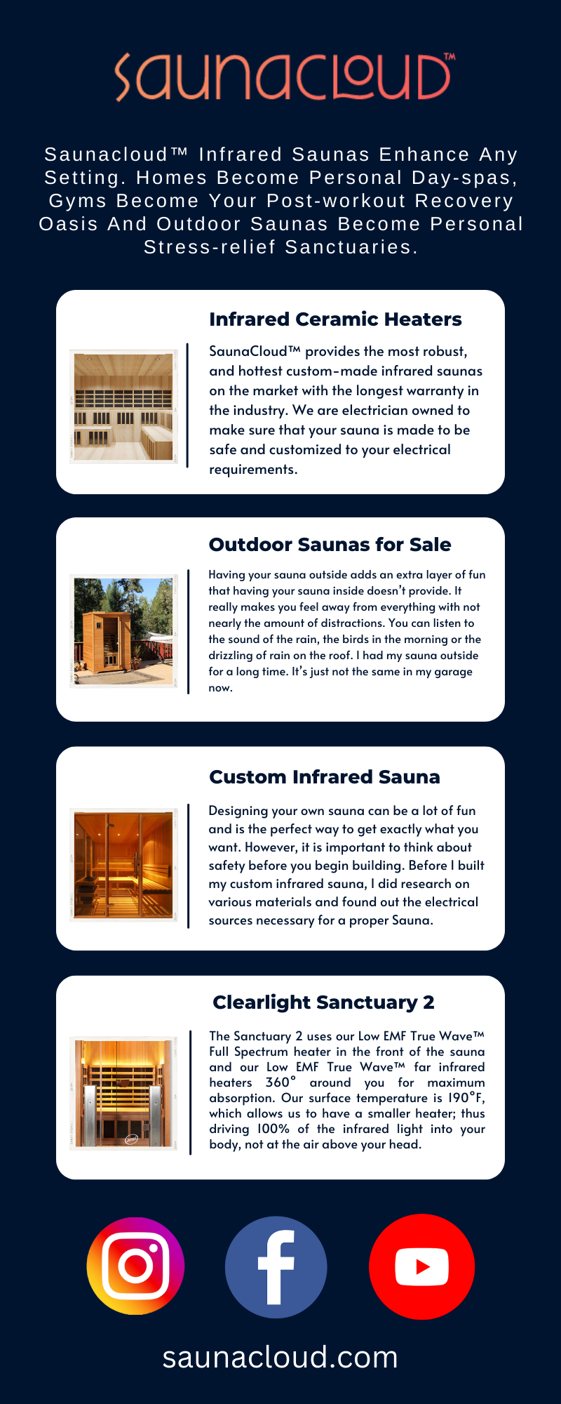 Types of Infrared Heaters — Sauna Cloud - Sauna Cloud - Medium