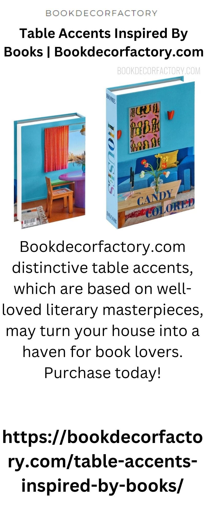 Table Accents Inspired By Books | Bookdecorfactory.com ...
