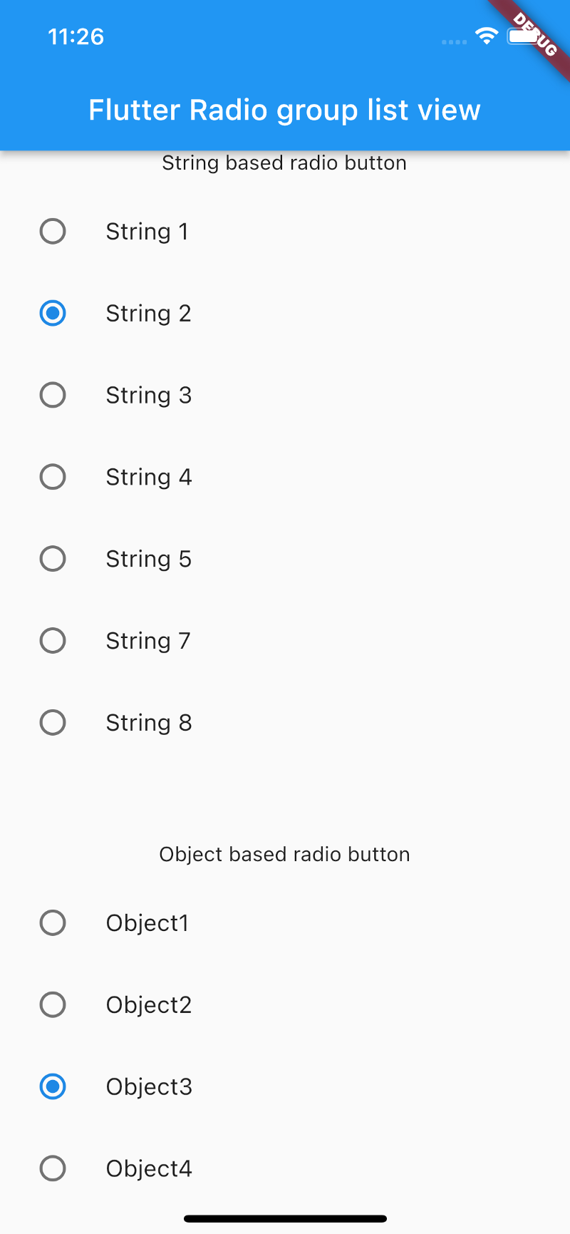 Flutter radio button list view (String + Object) tutorial | by Ashok Verma | Medium