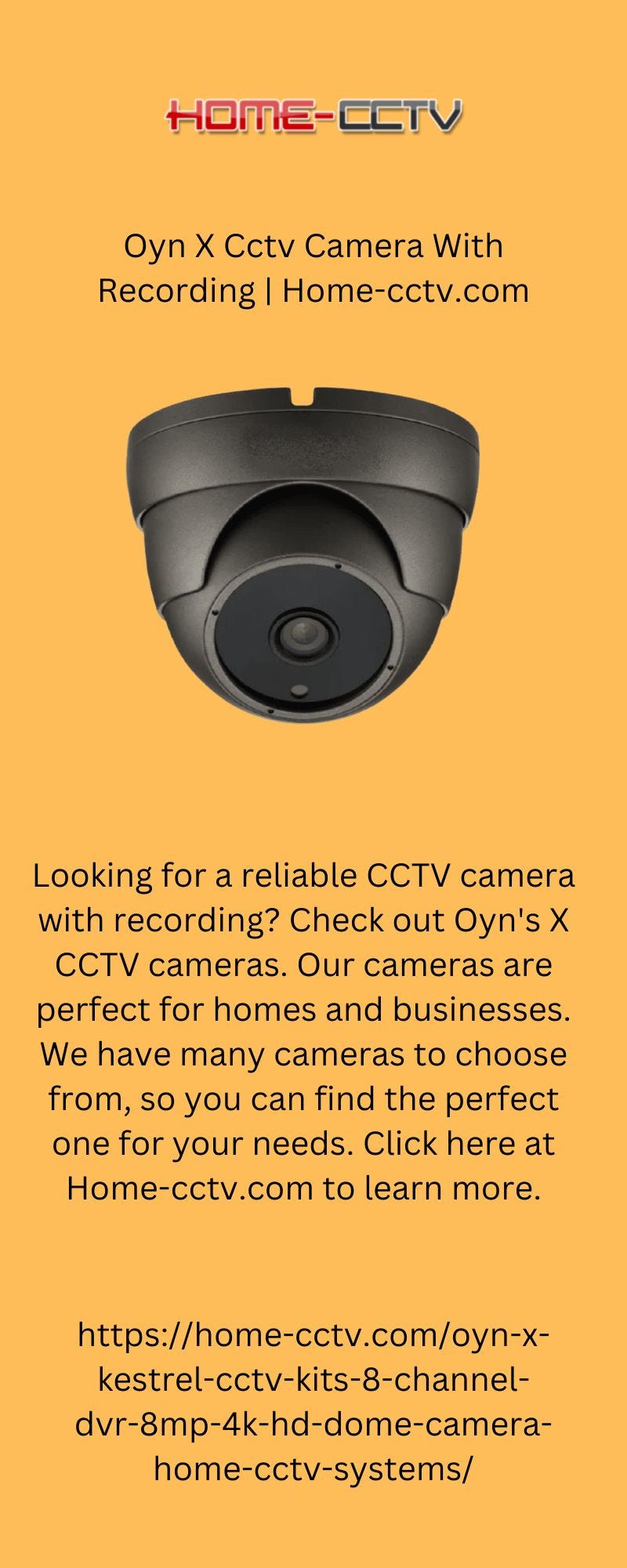 Oyn X Cctv Camera With Recording | Home-cctv.com - home cctv - Medium