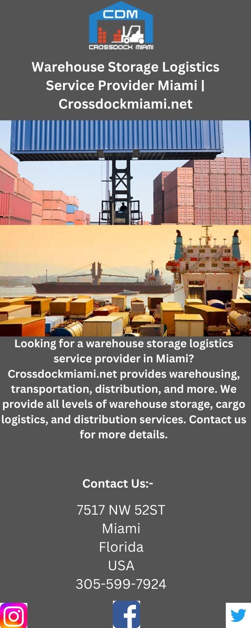 Warehouse Storage Logistics Service Provider Miami | Crossdockmiami.net ...