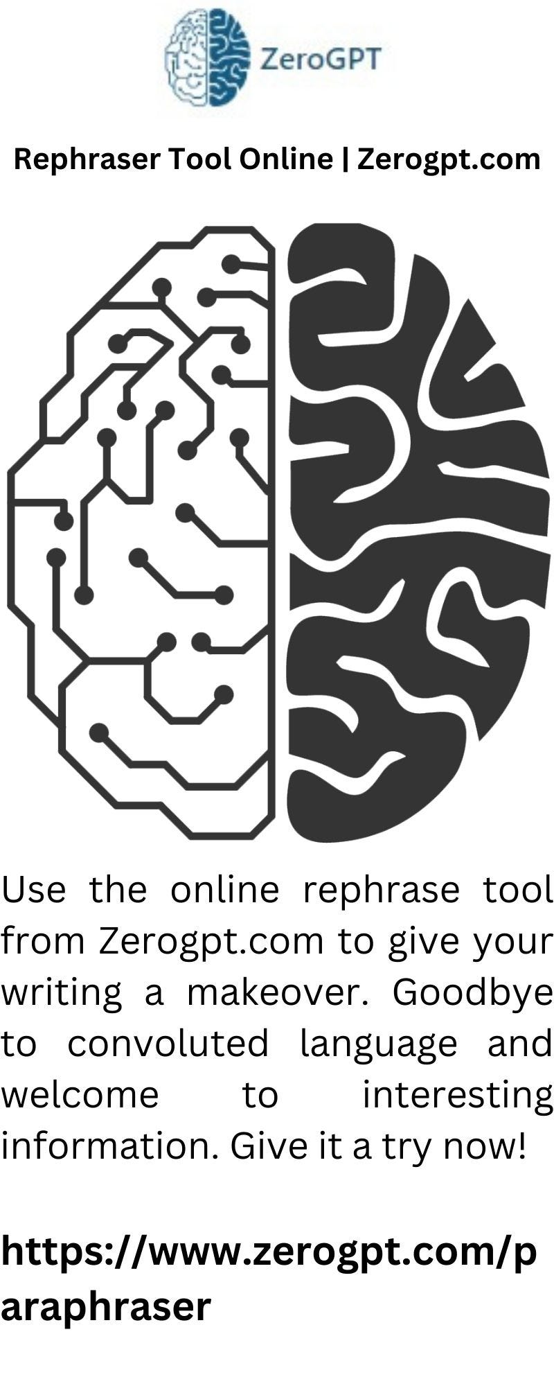 Rephraser Tool Online | Zerogpt.com - Zerogpt - Medium