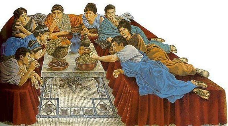 Why did the ancient Romans eat while reclining? | by SPQR | Ancient ...