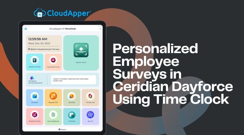 Personalized Employee Surveys in Ceridian Dayforce Using Time Clock ...