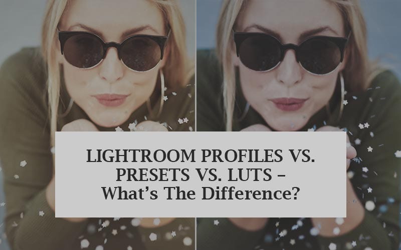 Lightroom Profiles Vs. Presets Vs. LUTs — What Is The Difference? | by Yohan Adarsh | Medium