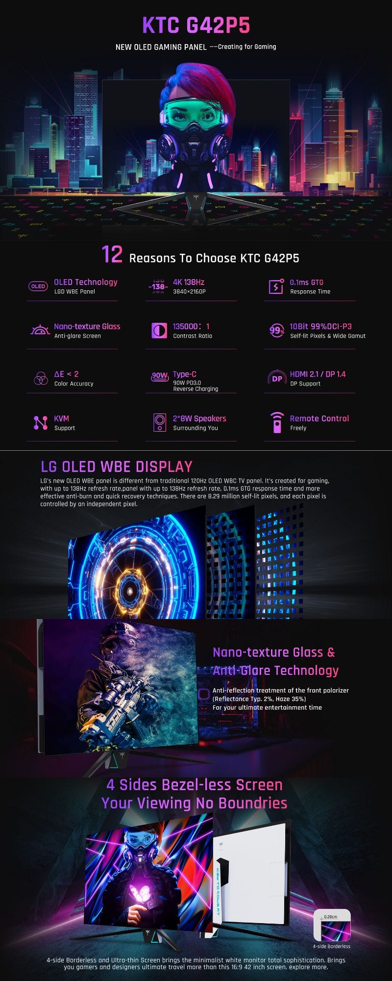 Gaming 4k Oled MonitorsBest Ktc 4k Oled Gaming Monitor with 2x Usb 3.0 - Ktcplay - Medium