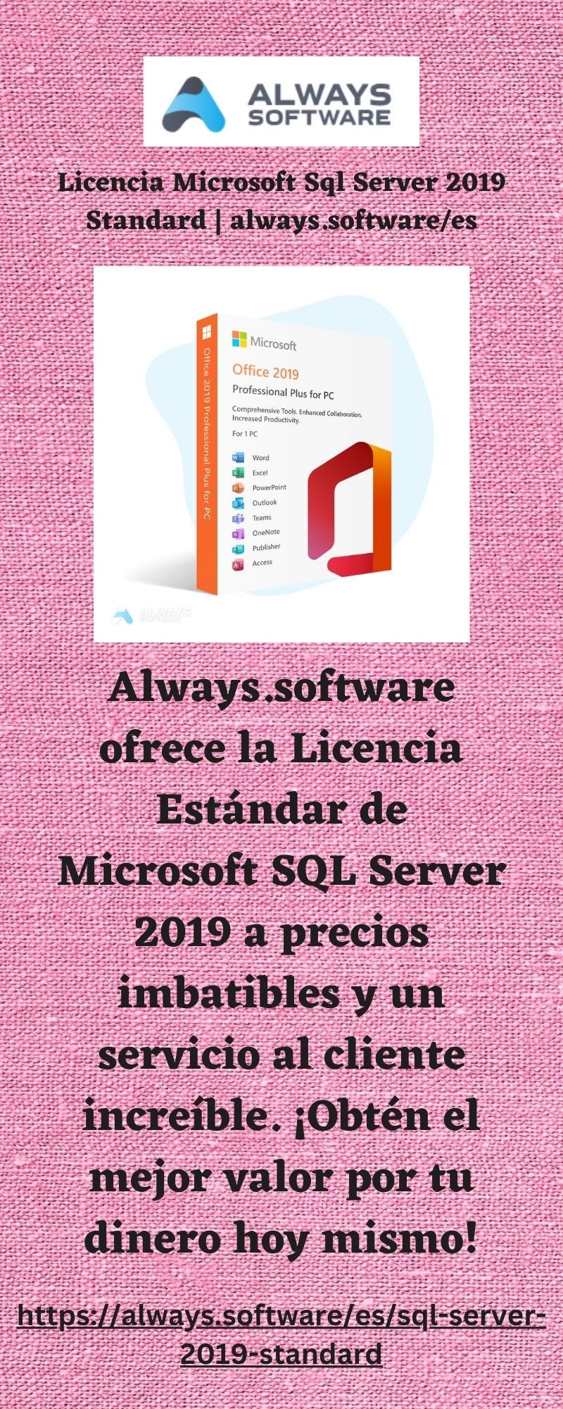 Licencia Microsoft Sql Server 2019 Standard | always.software/es ...