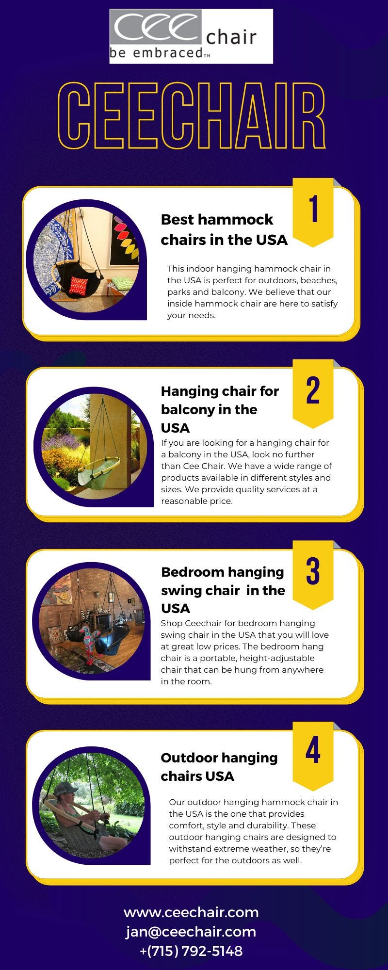 Get the Best Outdoor Hanging Chair in the USA. - Cee Chair - Medium