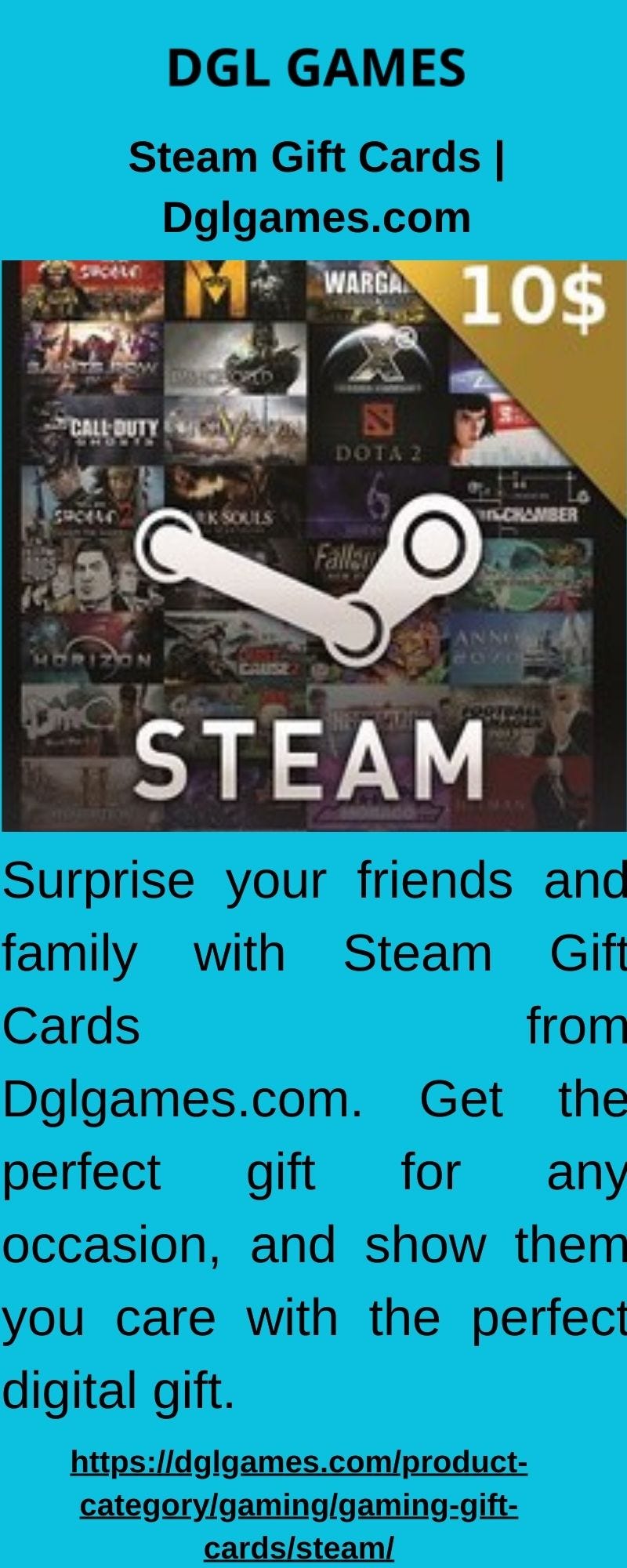 Steam Gift Cards | Dglgames.com - DGL GAMES - Medium