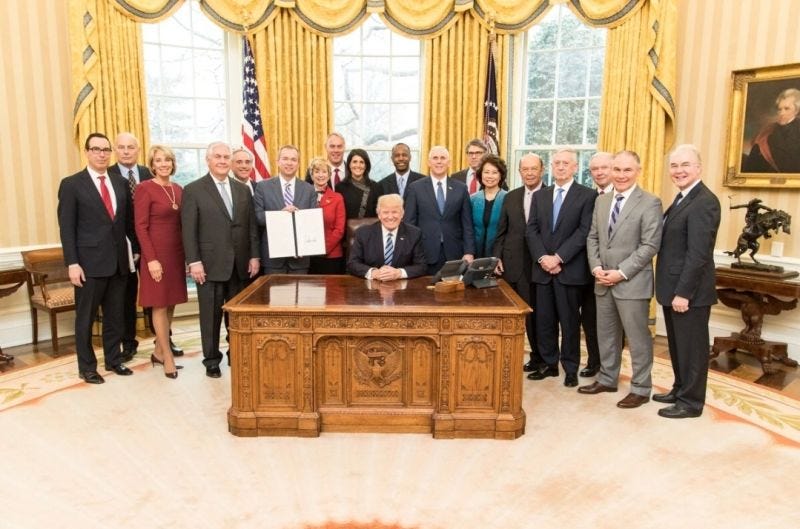 First cabinet of Donald Trump. | by Ayesha Info | Medium