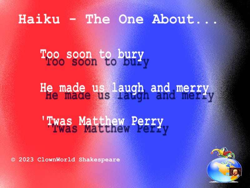 Haikus — Comedy Stars, Winter Weather and Cannibals, oh, my ...