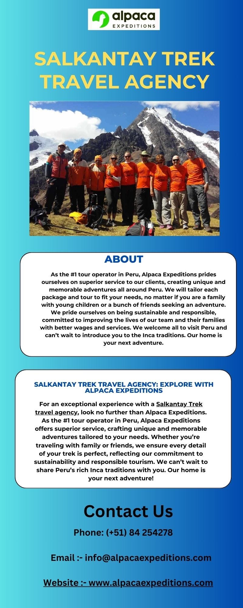 Salkantay Trek Travel Agency: Explore with Alpaca Expeditions - Alpaca ...