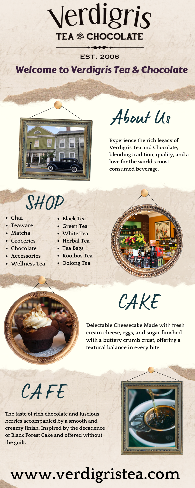Best Cake Product for Sale — Verdigris Tea & Chocolate Bar - Verdigris ...