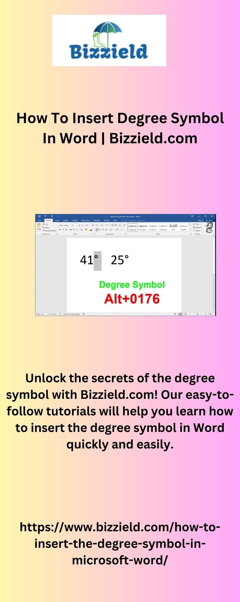 How To Insert Degree Symbol In Word Bizzield Bizzield Medium