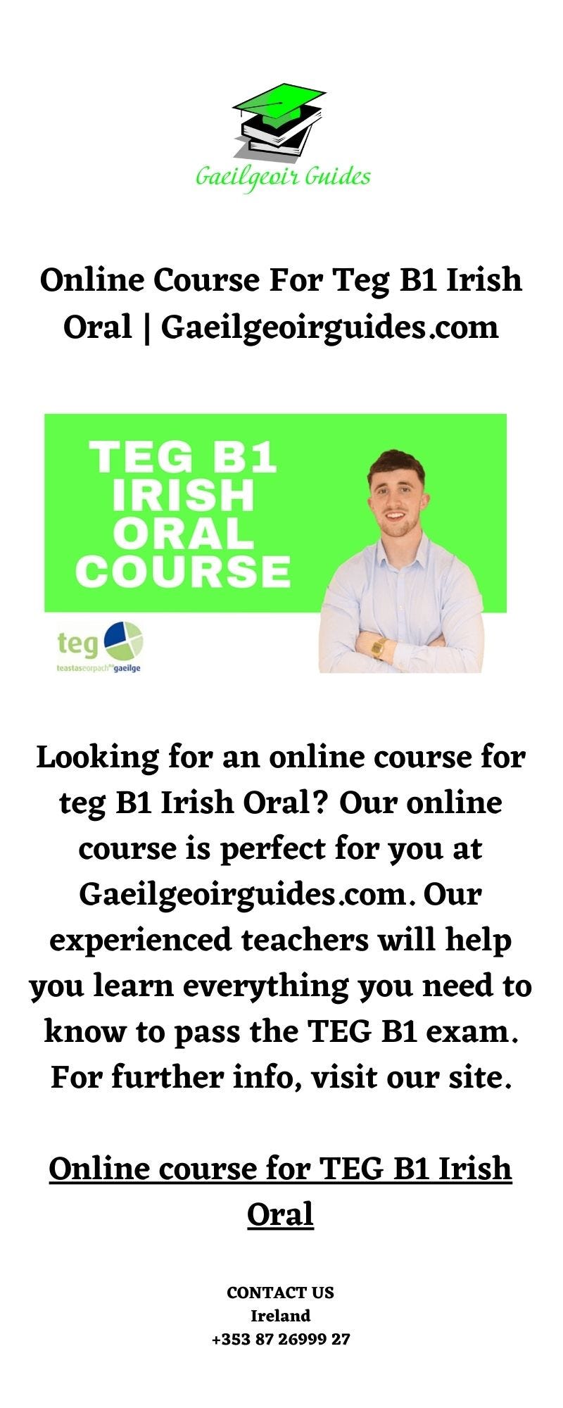 Online Course For Teg B1 Irish Oral | Gaeilgeoirguides.com ...