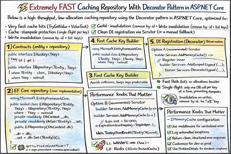 Extremely FAST Caching Repository With Decorator Pattern in ASP.NET Core | by Adam | Jan, 2026 ...