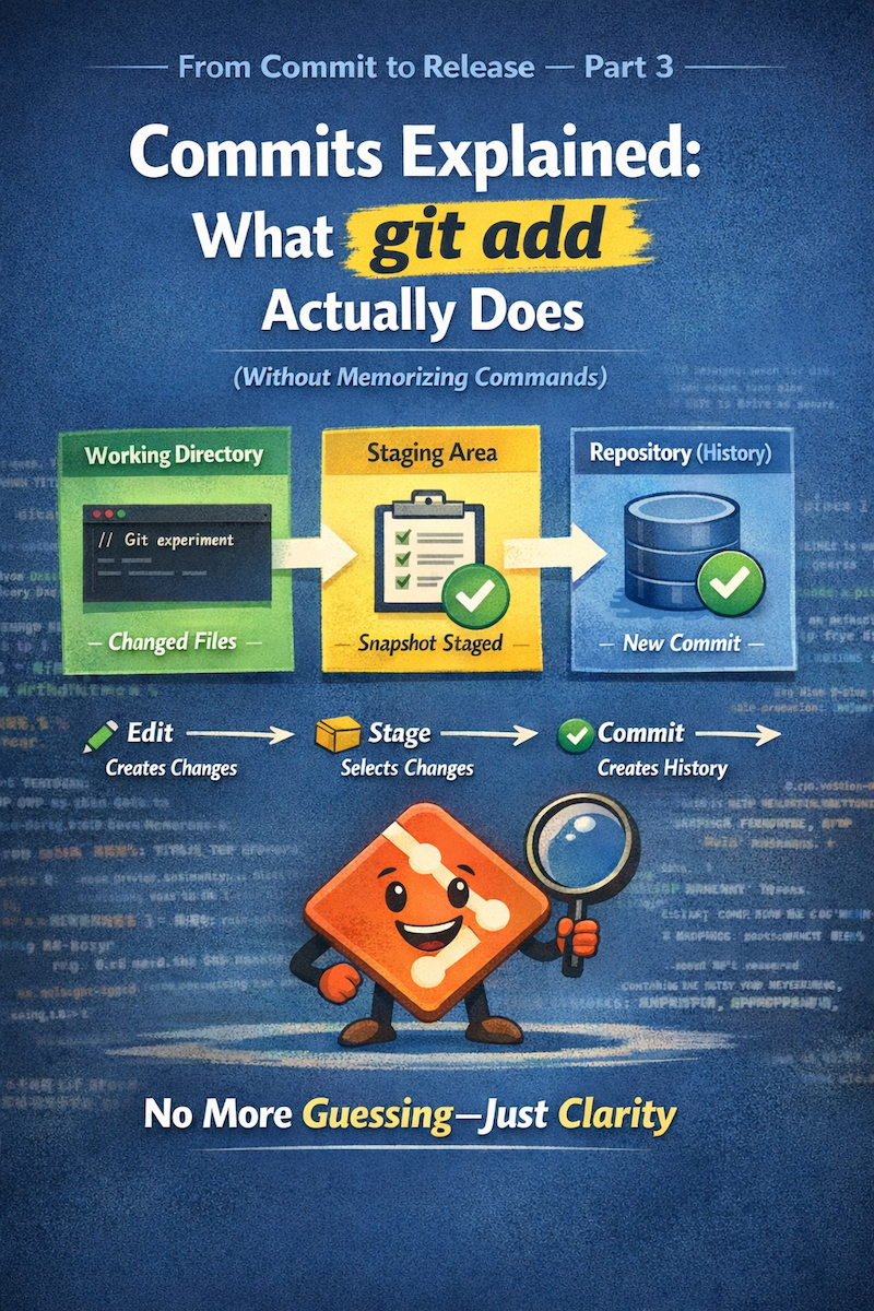 From Commit to Release — Part 3: Commits Explained: What ‘git add ...