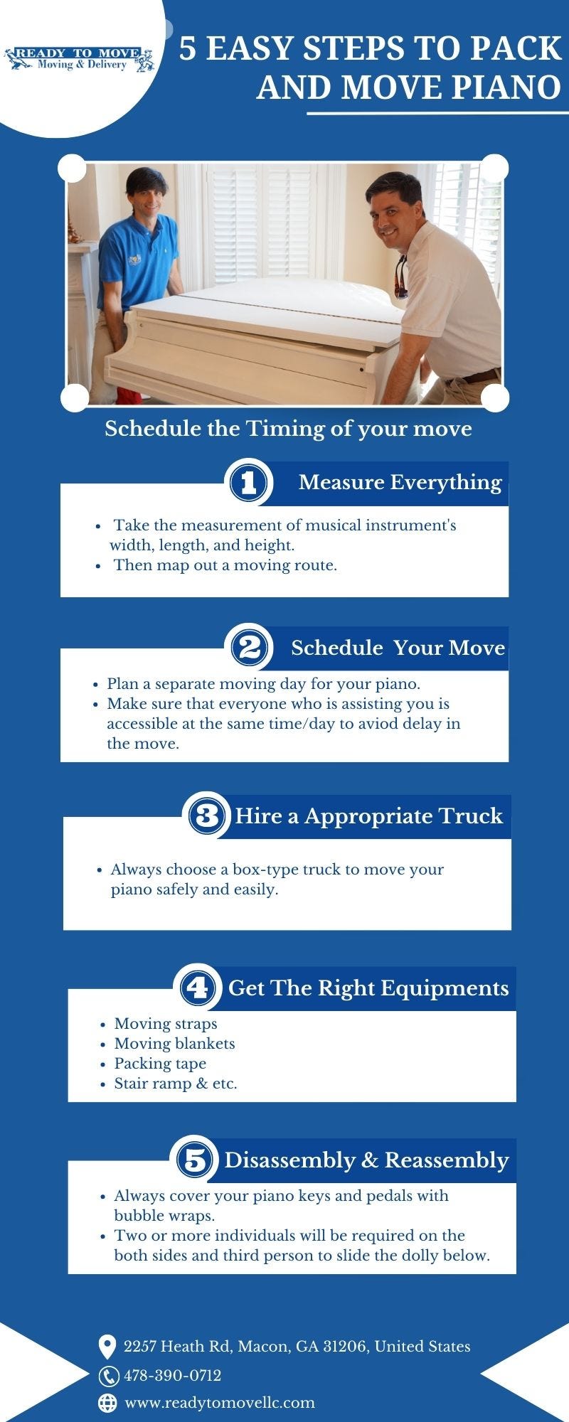 Easy Steps To pack and Move Piano - Ready To Move LLC - Medium