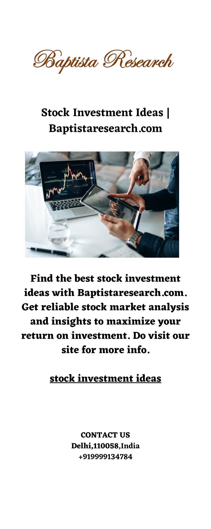 Stock Investment Ideas | Baptistaresearch.com - Baptista Research - Medium