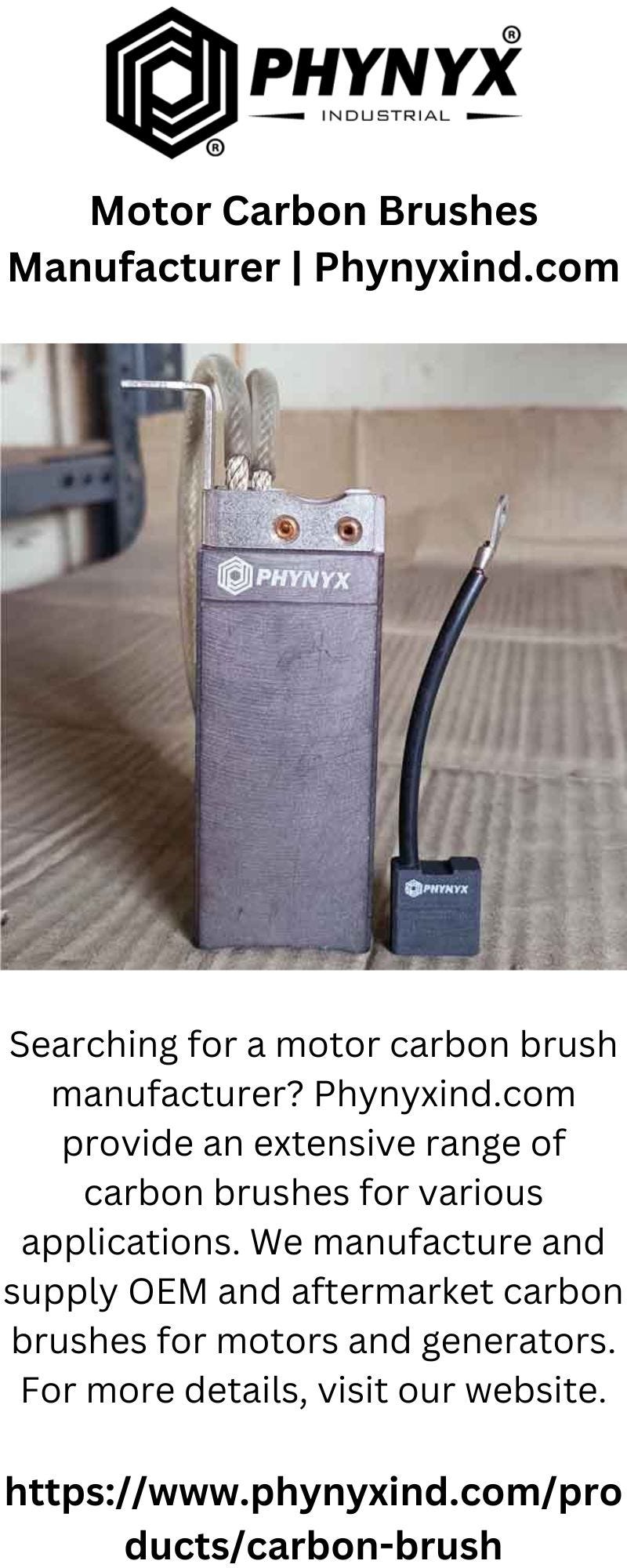 Motor Carbon Brushes Manufacturer | Phynyxind.com - Phynyx Industrial ...