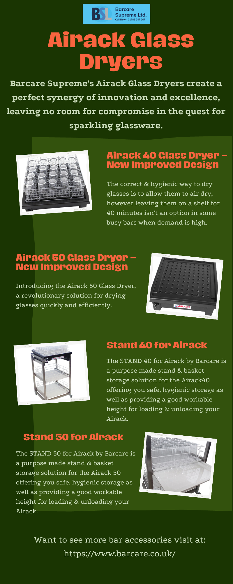 Airack Glass Dryers - Barcare Supreme - Medium
