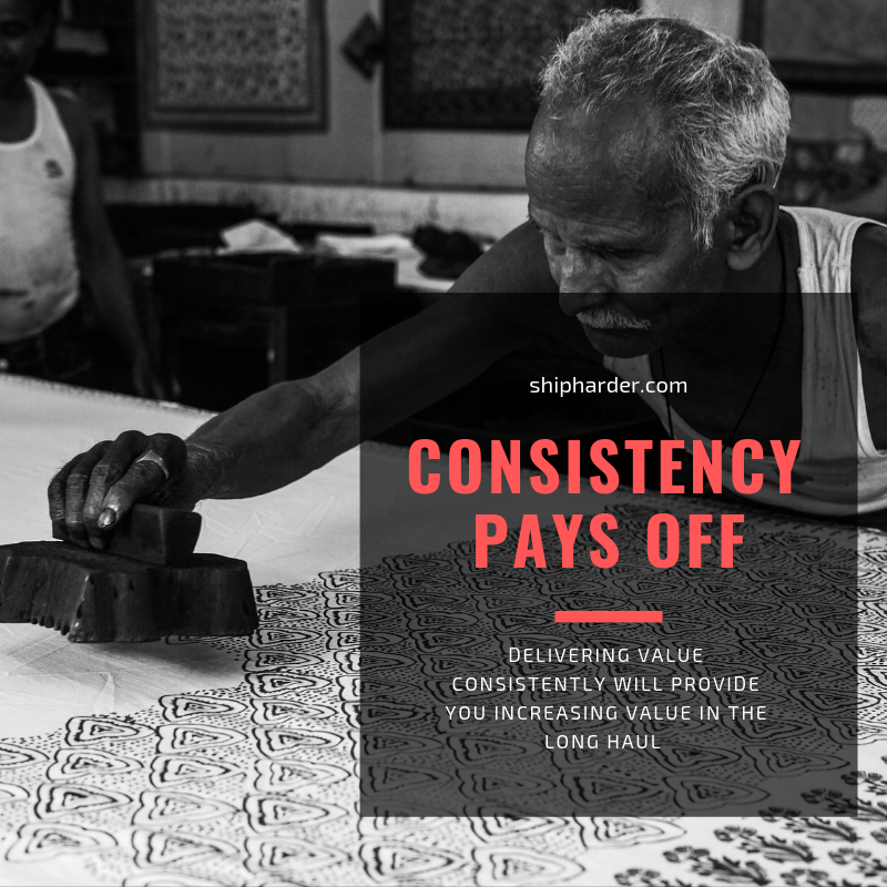 Consistency Pays Off | by Edwin Klesman | Shipharder.com | Medium
