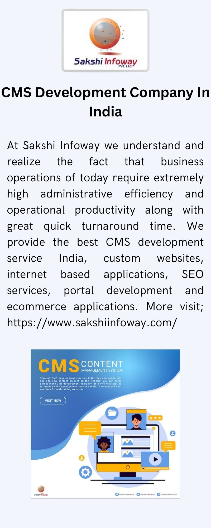 CMS Development Company In India - Sakshi Infoway - Medium
