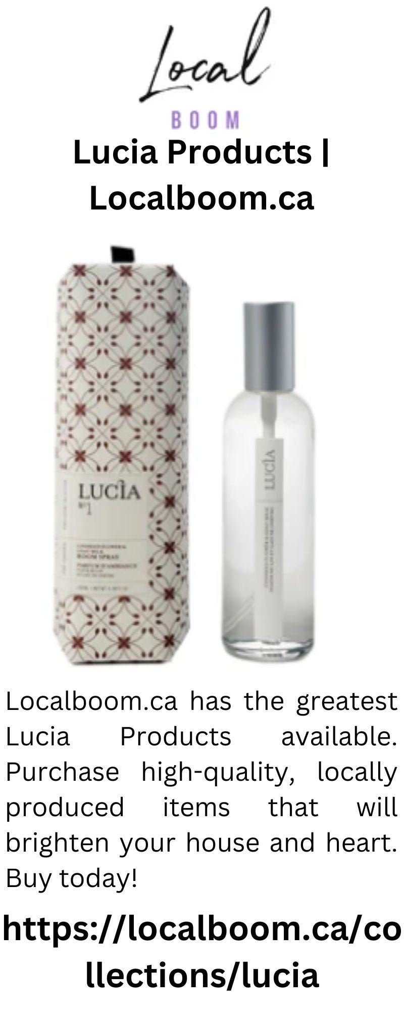 Lucia Products | Localboom.ca - The Local Boom Gift Shop - Medium