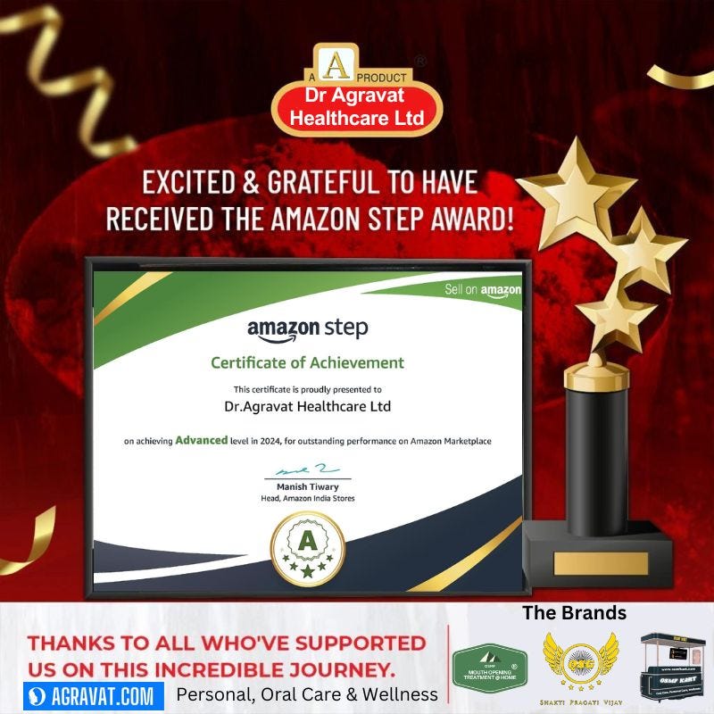 Dr. Agravat Healthcare Ltd Is Awarded the Prestigious Amazon STEP ...