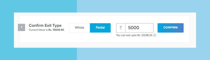 Exit your smallcase partially. Now you can withdraw partially from ...