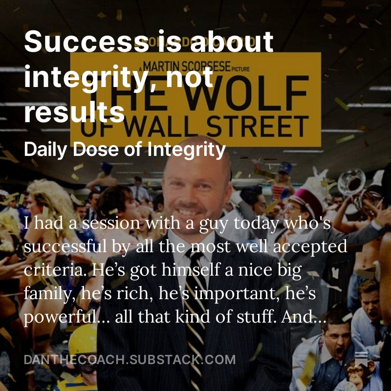 Success is about integrity, not results | by Daniel Munro | Medium