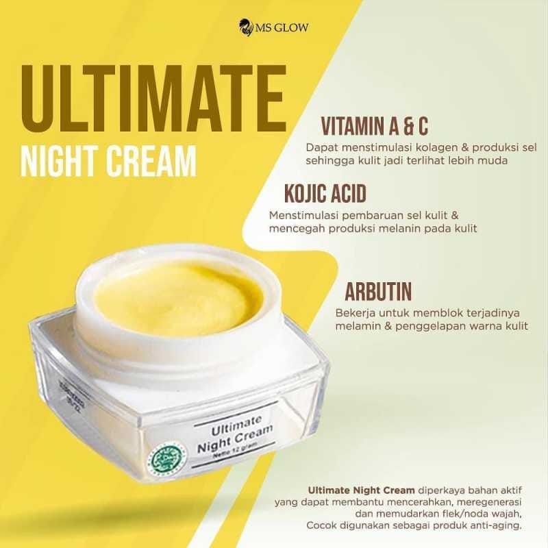 Bergaransi Call 081328680537 Ms Glow Ultimate Night Cream Komposisi Agenmsglowcibitung
