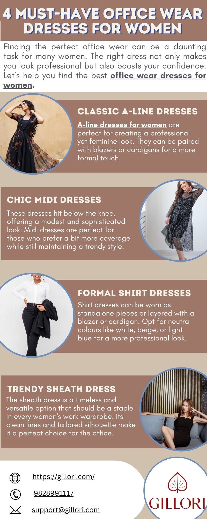 4 Must-Have Office Wear Dresses For Women - Gillori - Medium