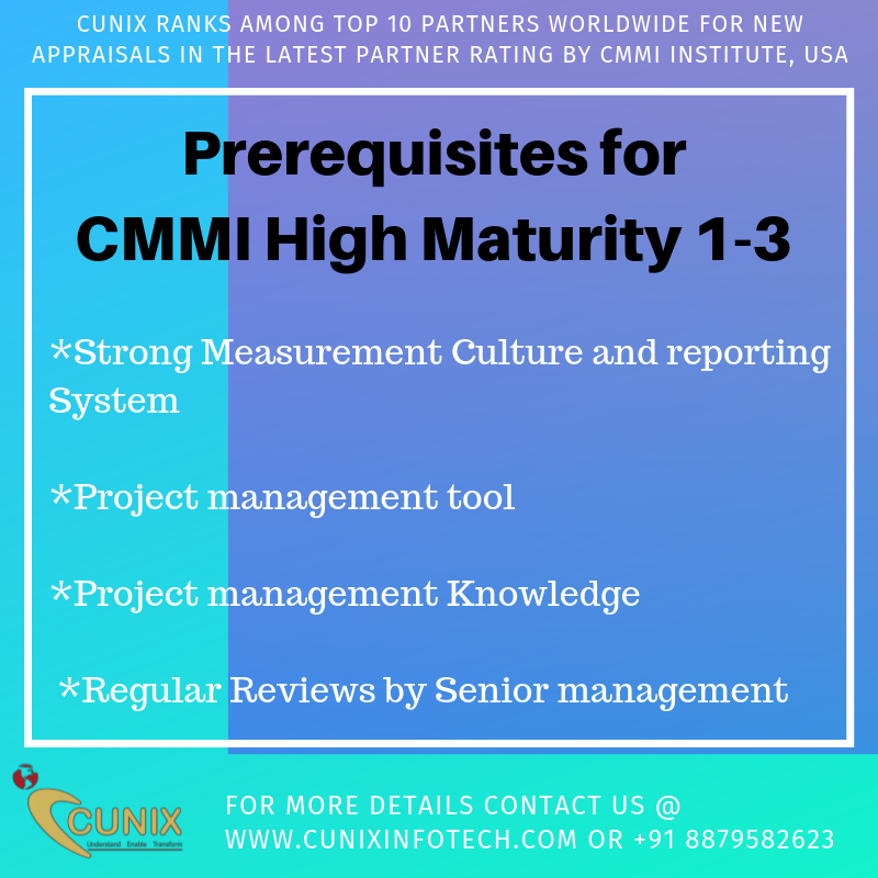 Prerequisites for CMMI High Maturity 1–3. | by Cunix Infotech | Medium