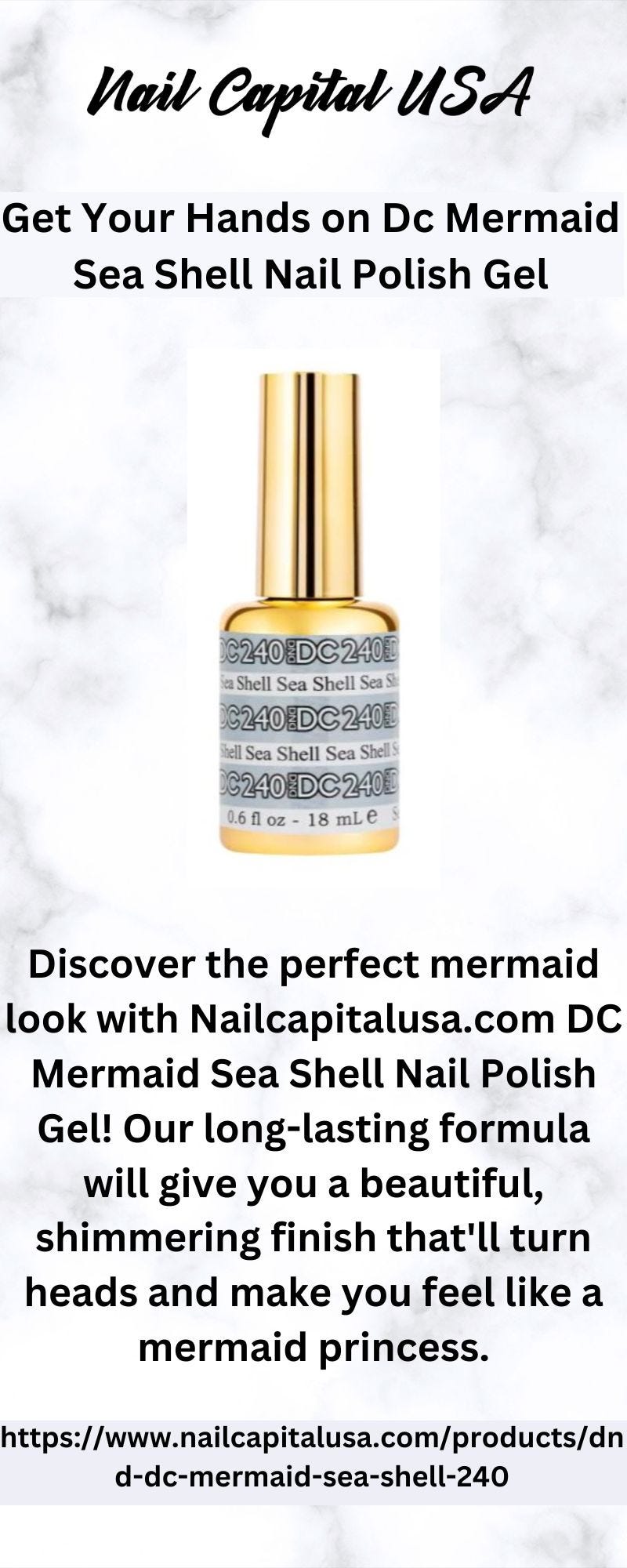 Get Your Hands on Dc Mermaid Sea Shell Nail Polish Gel - Nailcapitalusa ...