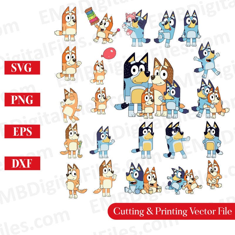 Disney Bluey svg bundle for cricut | by Embdigitalfiles | Feb, 2024 ...