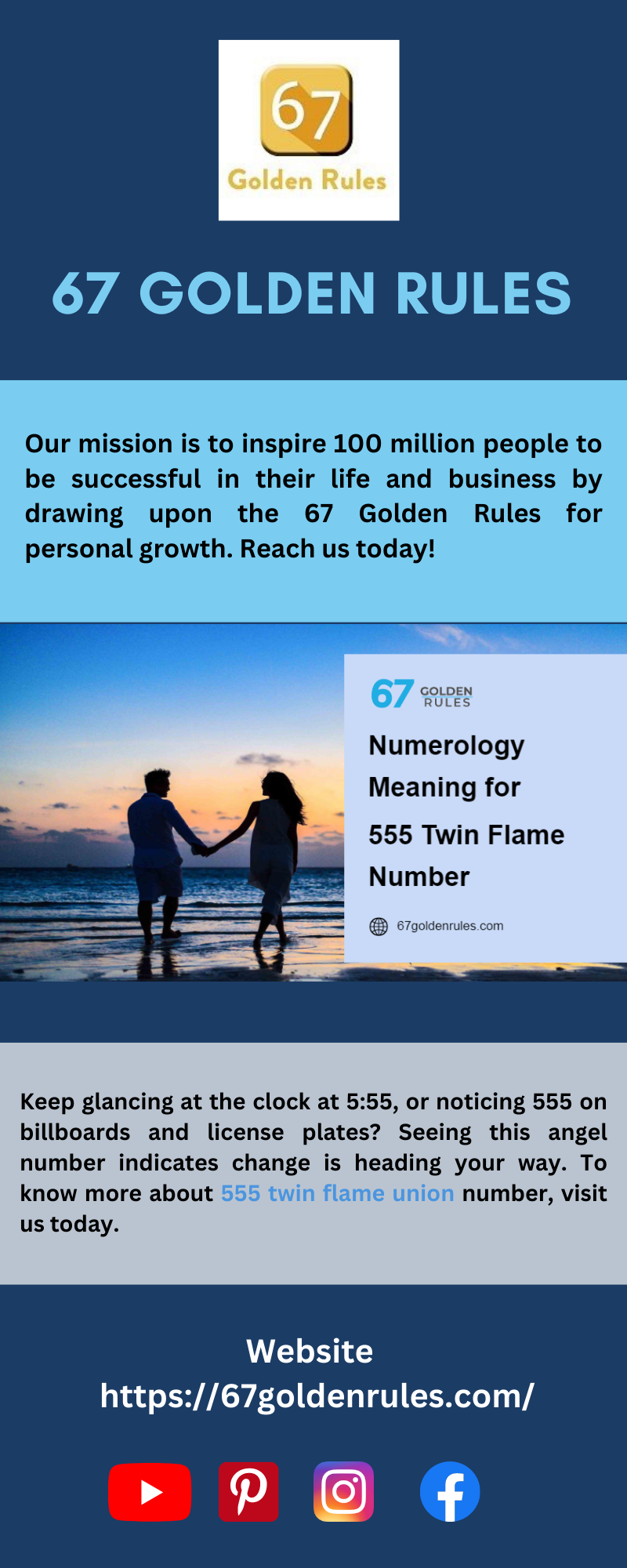 555 Twin Flame Union - 67 Golden Rules - Medium