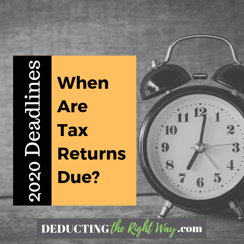 Here are the 2020 IRS Tax Return Filing Dates | by Deducting The Right ...