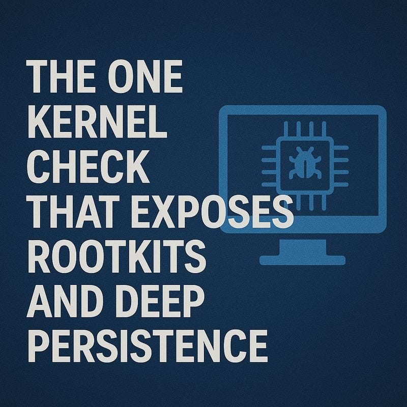 Linux Security Habit #8 — The One Kernel Check That Exposes Rootkits and Deep Persistence | by ...